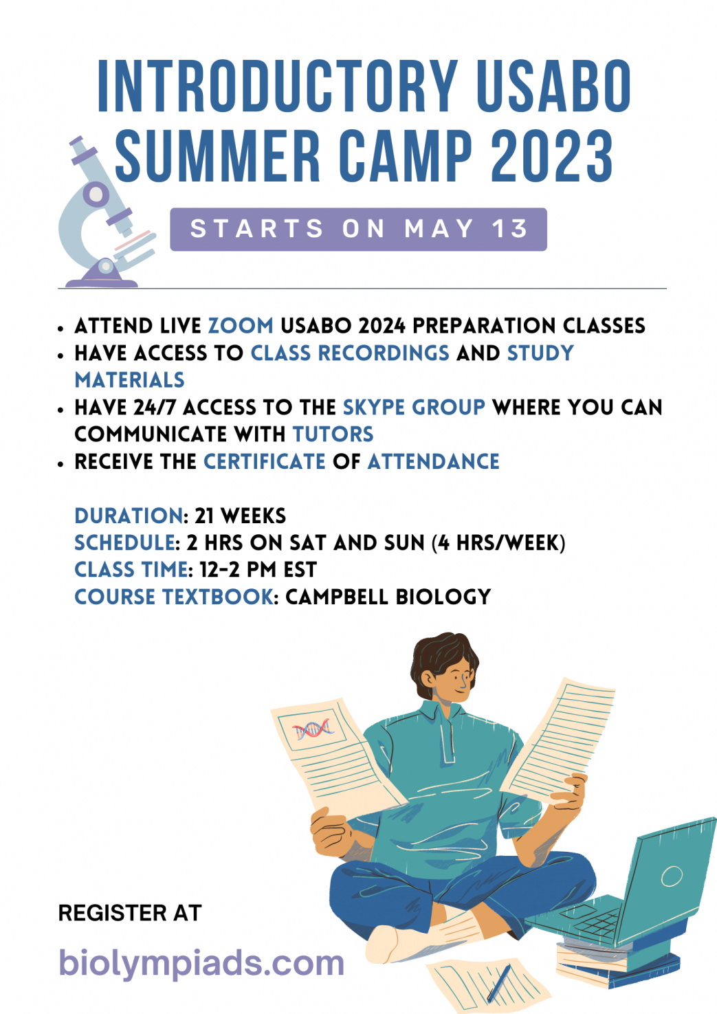 Introductory Summer USABO Training Camp 2023 | Biolympiads