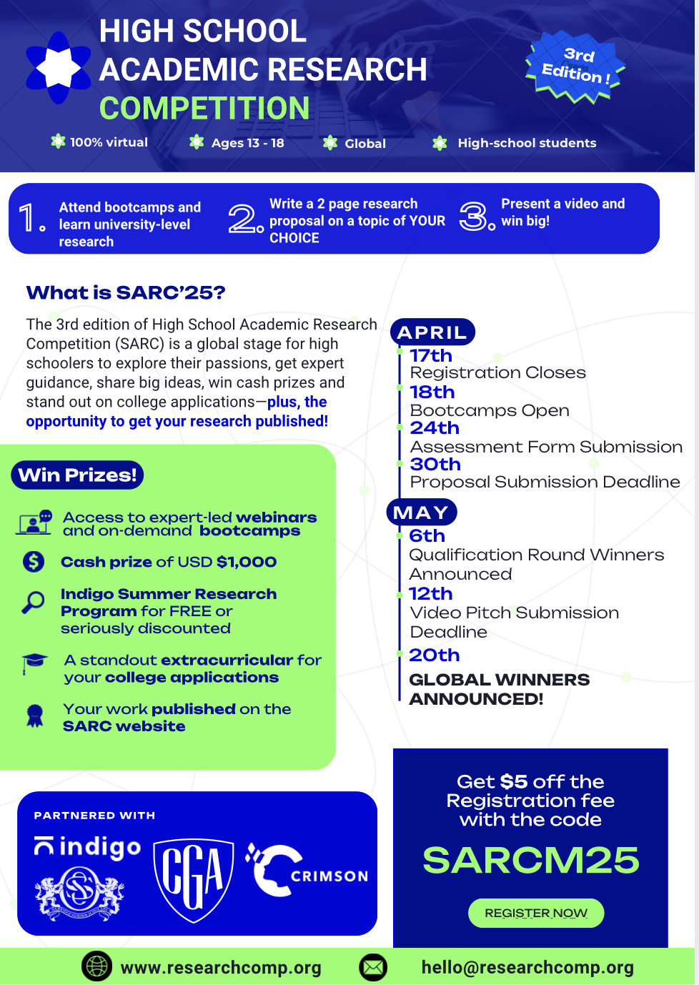 🌟 Join the High School Academic Research Competition (SARC) 2025 ...